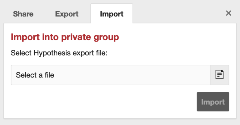 Exporting and Importing Annotations : Hypothesis