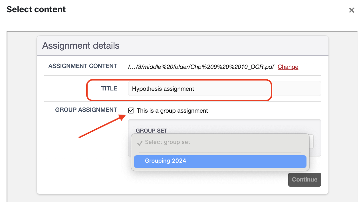 Moodle-EditAssignment : Hypothesis