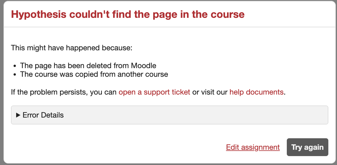 Troubleshooting LMS App Error Messages in Moodle : Hypothesis