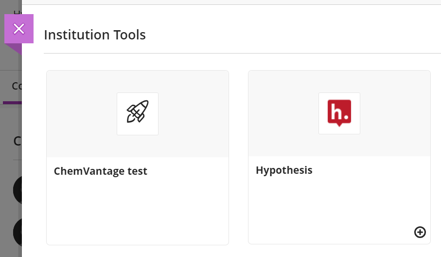 Blackboard Ultra Content Market tool selection : Hypothesis