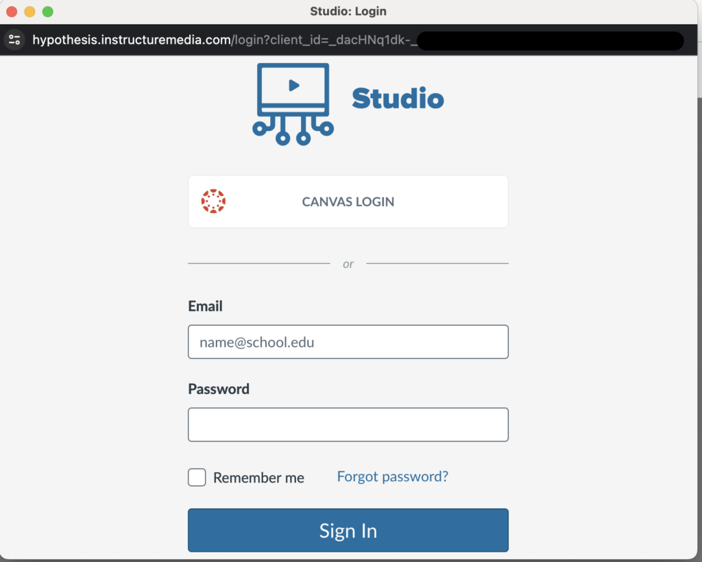 Enabling the Canvas Studio Integration in the Hypothesis LMS app ...