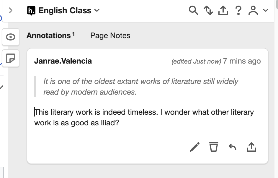 Saving Draft Annotations Before Sharing with Your Group : Hypothesis